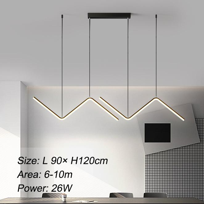 Candelabru modern LED, Riserva, Aluminiu/Fier, 90x120 cm, Negru - eMAG.ro