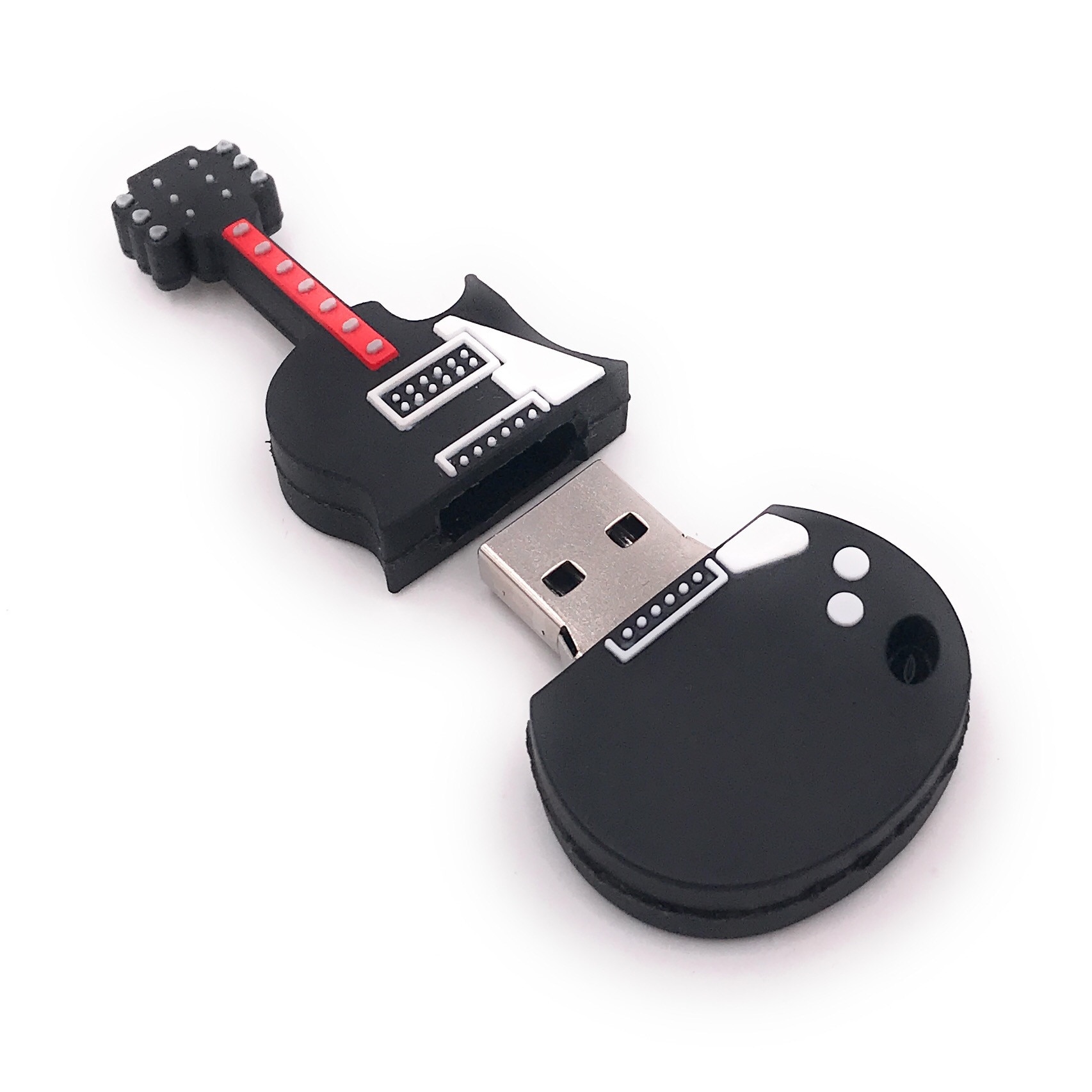 Stick USB in forma de chitara, 32 GB, USB 3.0, Negru/Rosu - eMAG.ro