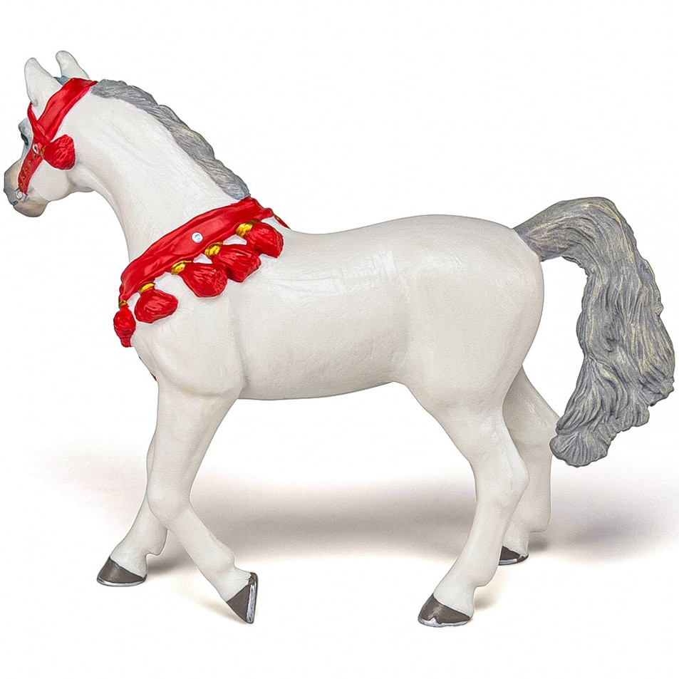 Figurina Papo - Cai si Ponei, Cal Arab alb de parada - eMAG.ro