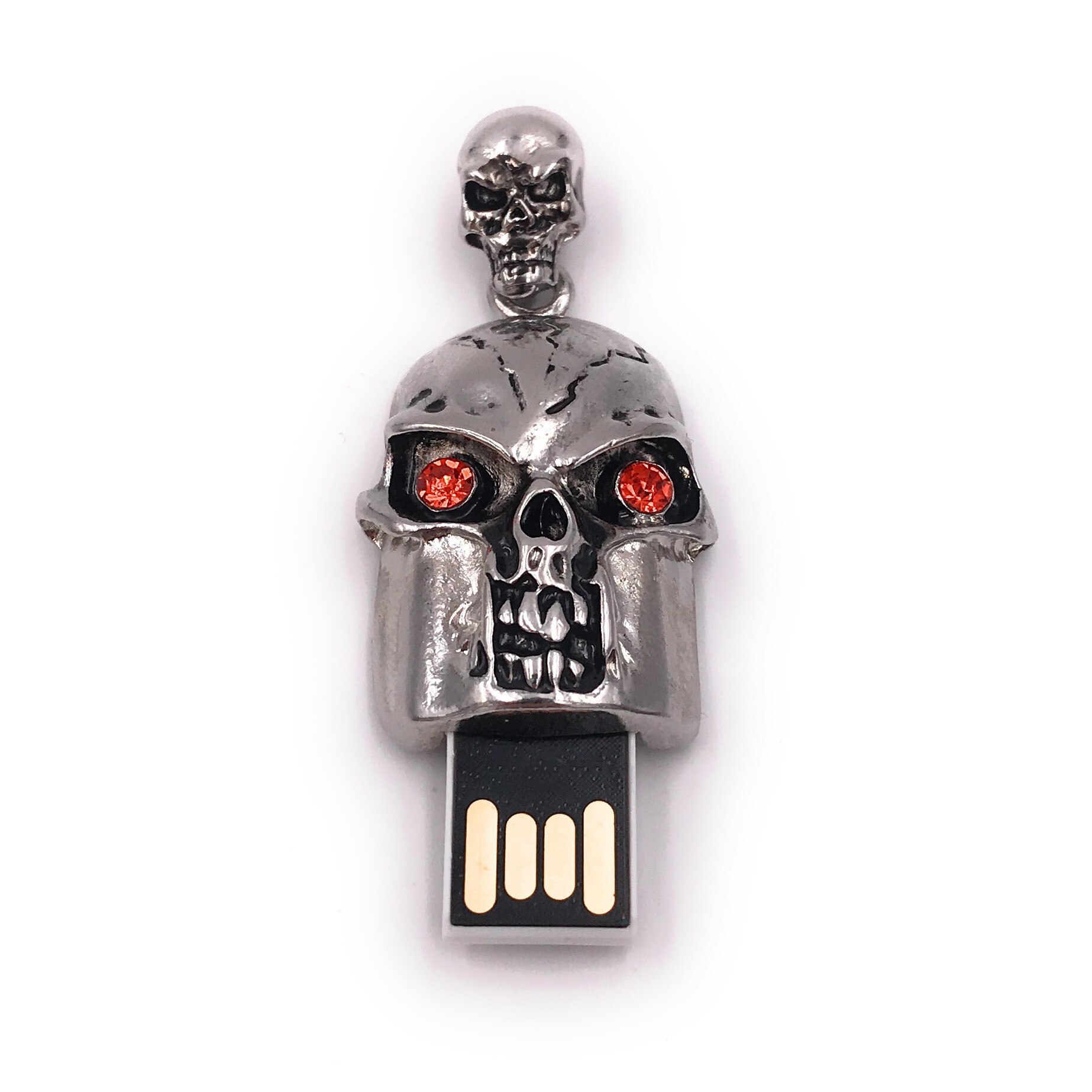 Stick USB, Model Skull, 64 GB, USB 2.0, Argintiu - eMAG.ro