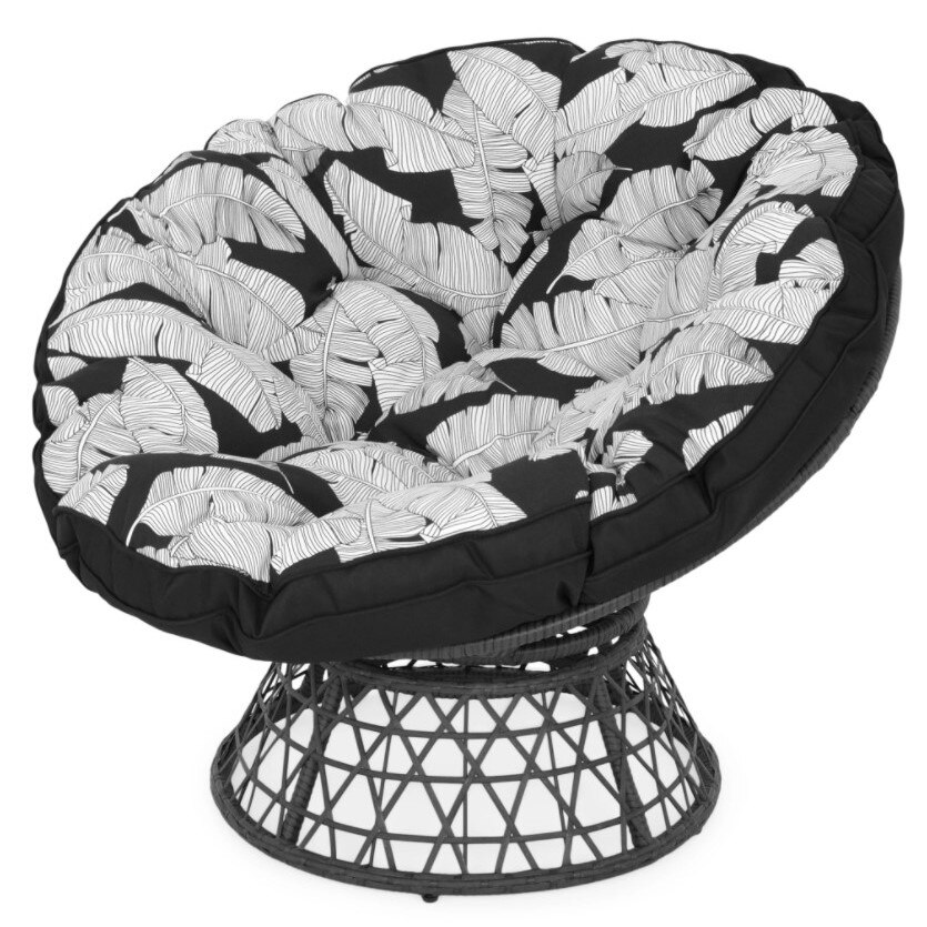 Set mobilier gradina AIX, doua fotolii rotative si masuta, cadru otel ...