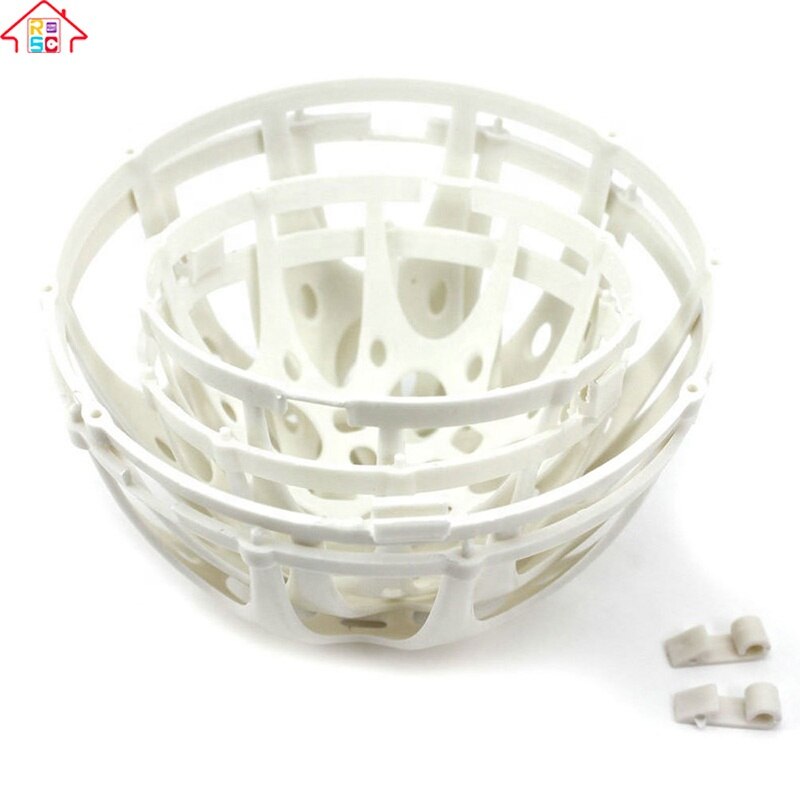 Set 2 bile de protectie, pentru spalarea sutienelor, albe, din plastic ...