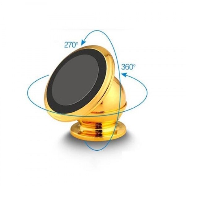 Suport magnetic pentru telefon, Metal, Auriu - eMAG.ro