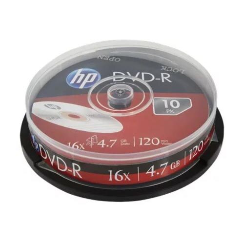 Disc, HP, DVD-R, 4,7 GB, 16x, 10 bucati - eMAG.ro