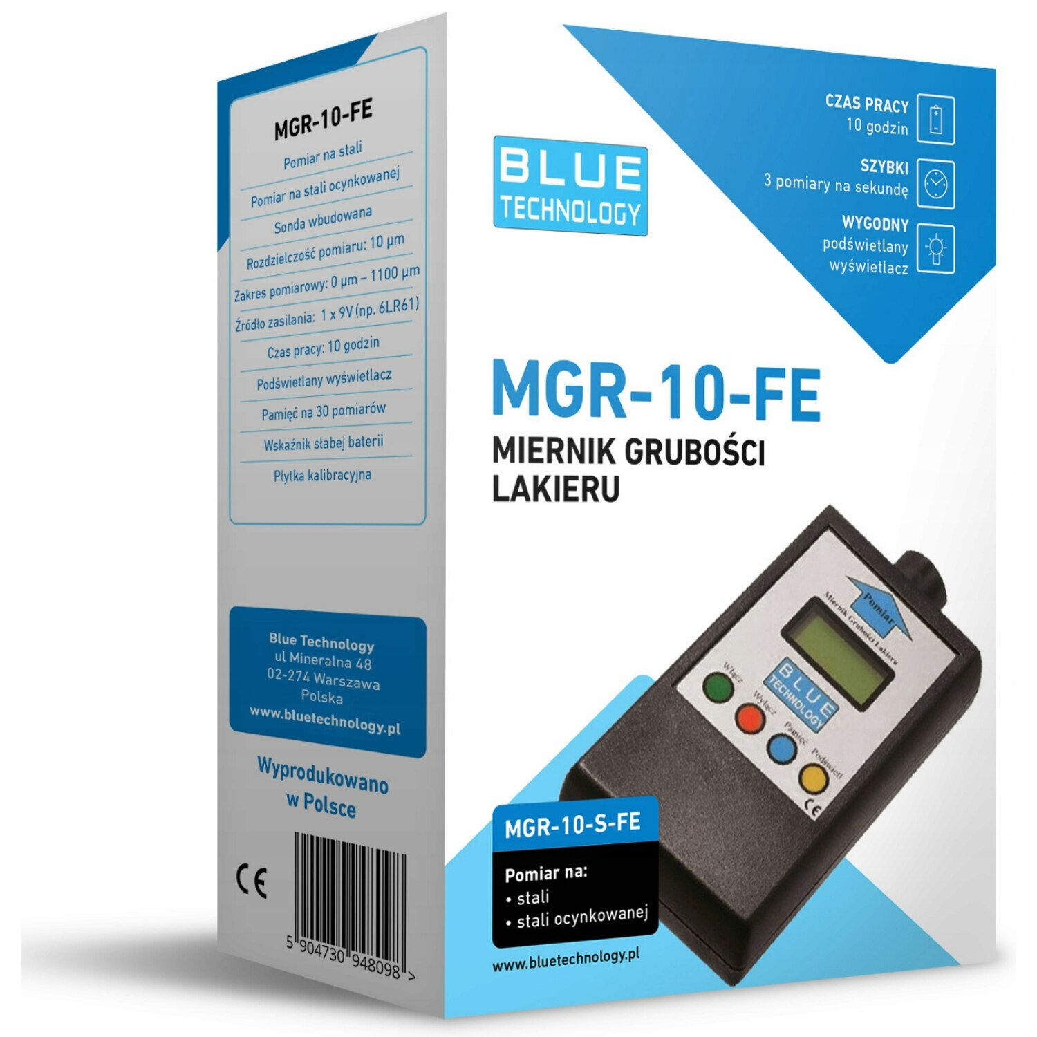 Уред, Blue Technology, MGR-10-FE, за измерване дебелината на покритието ...