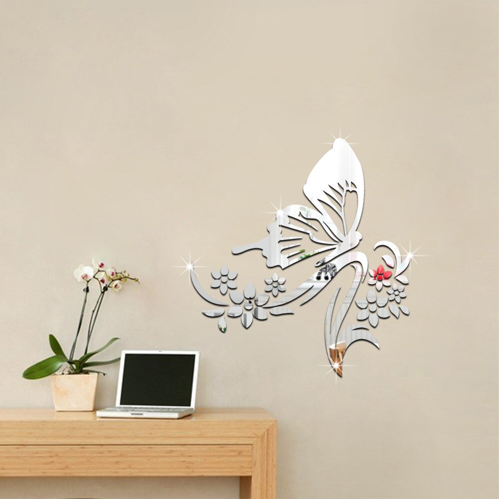 Sticker Acril Decorativ, Fluture flori - eMAG.ro