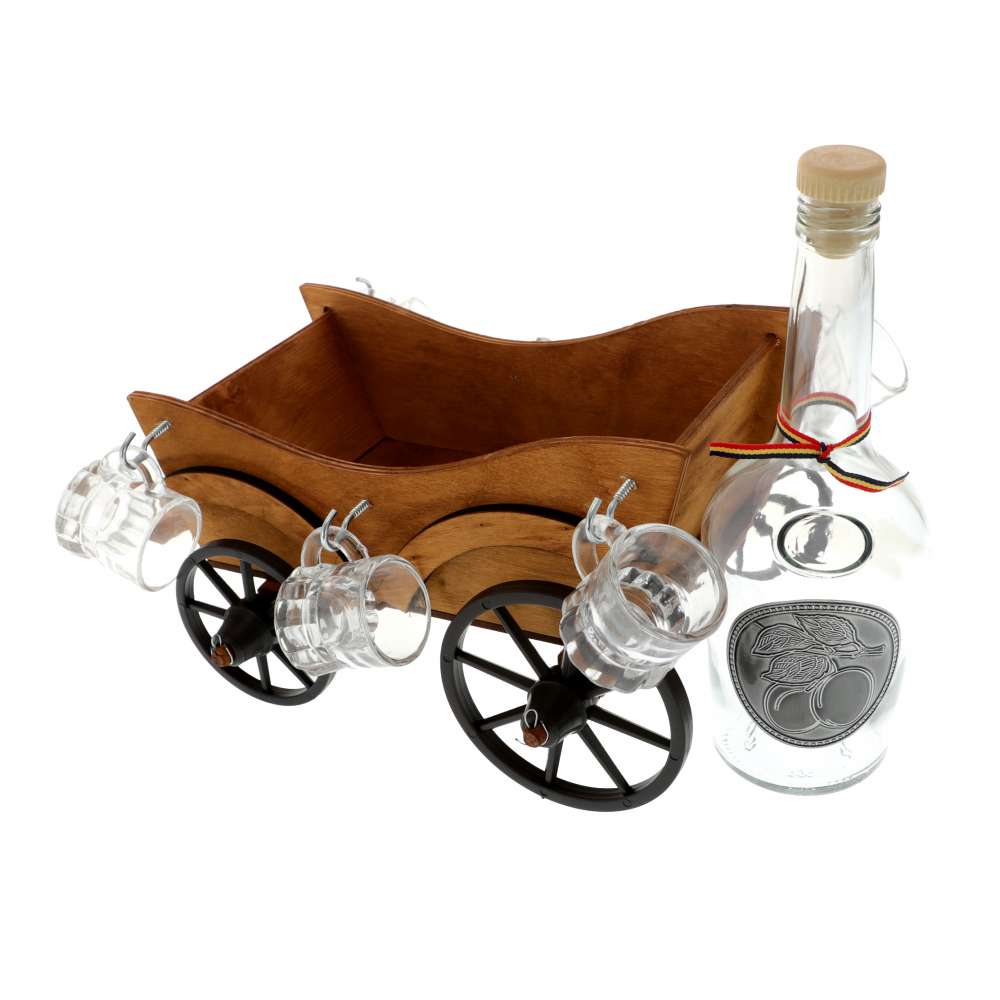 Set Caleasca cu 6 canite si sticla prune, 8 piese - eMAG.ro