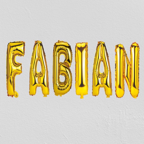 Комплект балони Fabian Letters, злато, 40 см - eMAG.bg