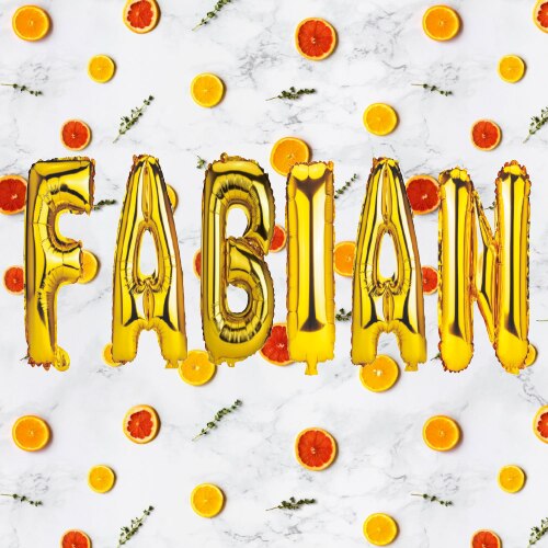 Комплект балони Fabian Letters, злато, 40 см - eMAG.bg