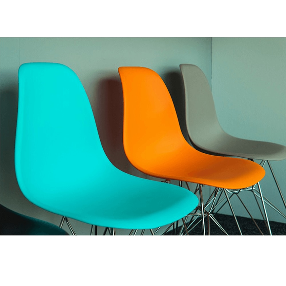 Scaun plastic verde menta picioare crom Anisa 46x53x80 cm - eMAG.ro