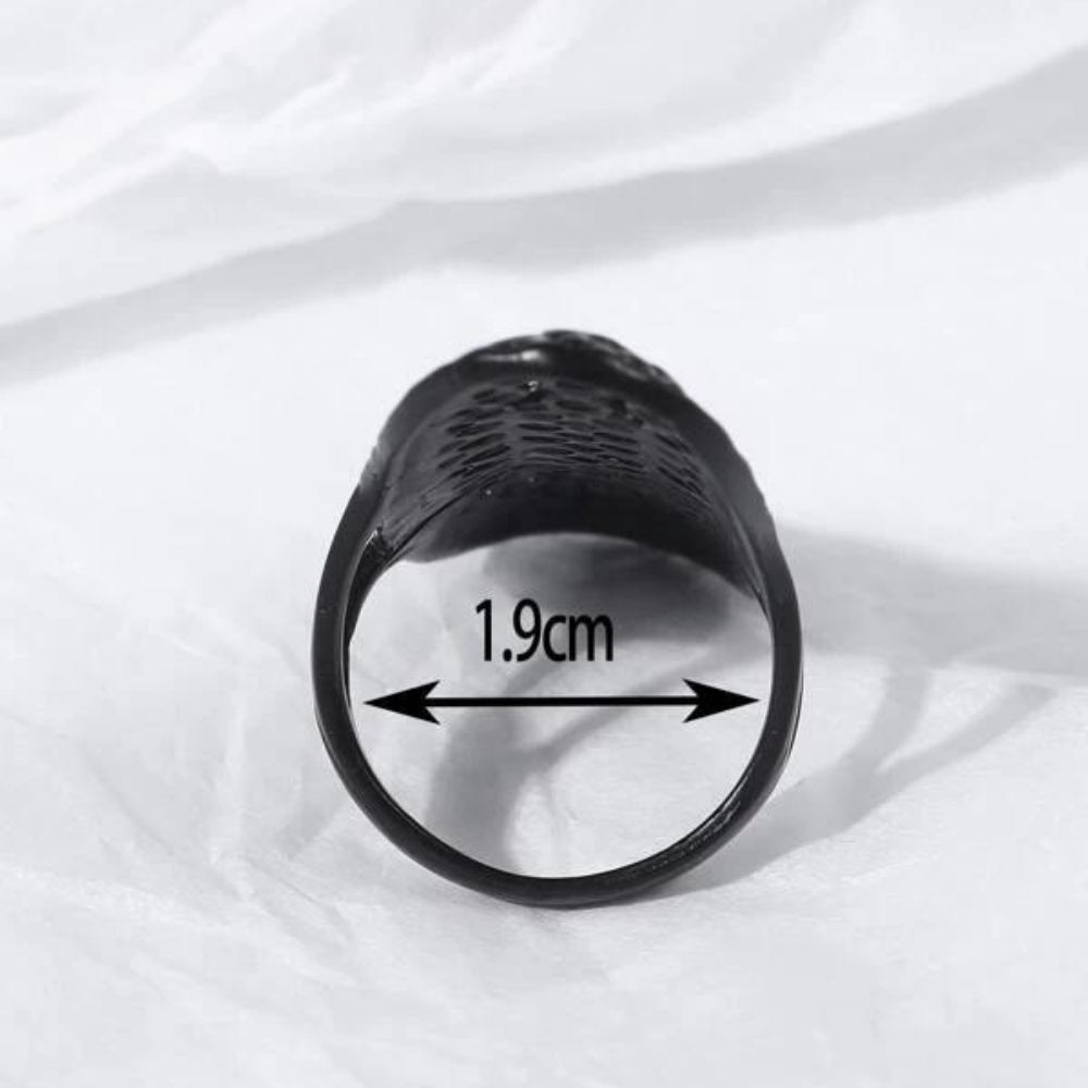 Inel Hollow, negru, diametru 1.9 cm - eMAG.ro