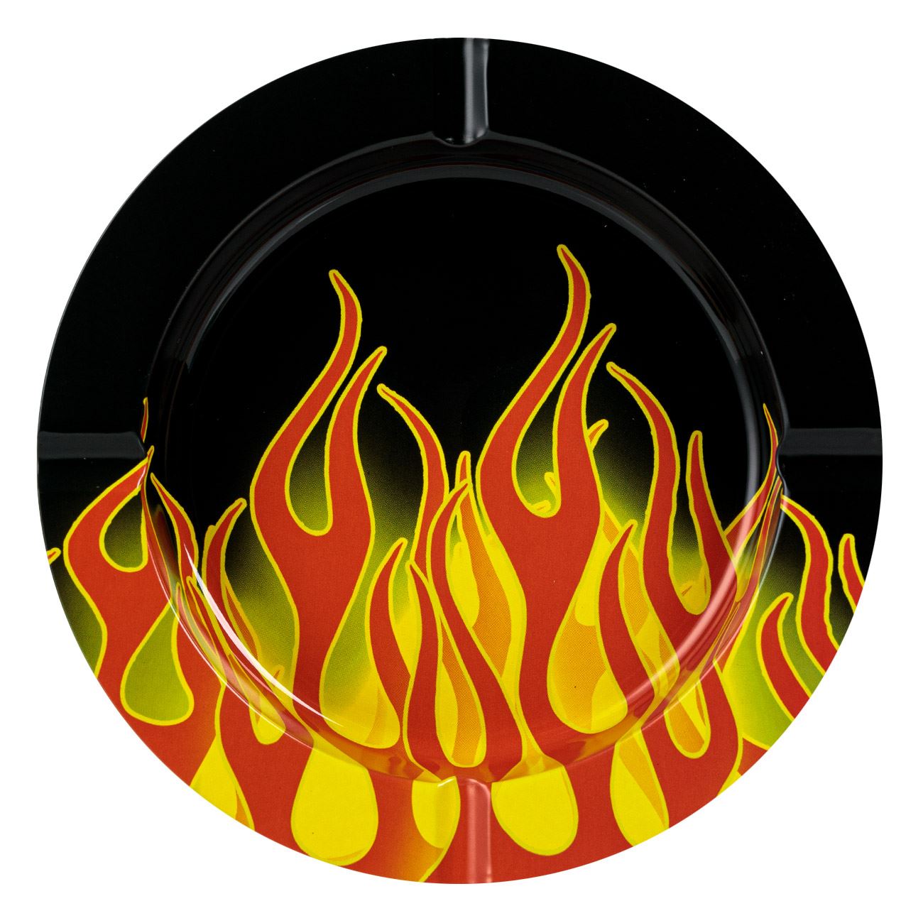 Scrumiera Metal Rotunda cu Design flacari, 14x2 cm - eMAG.ro