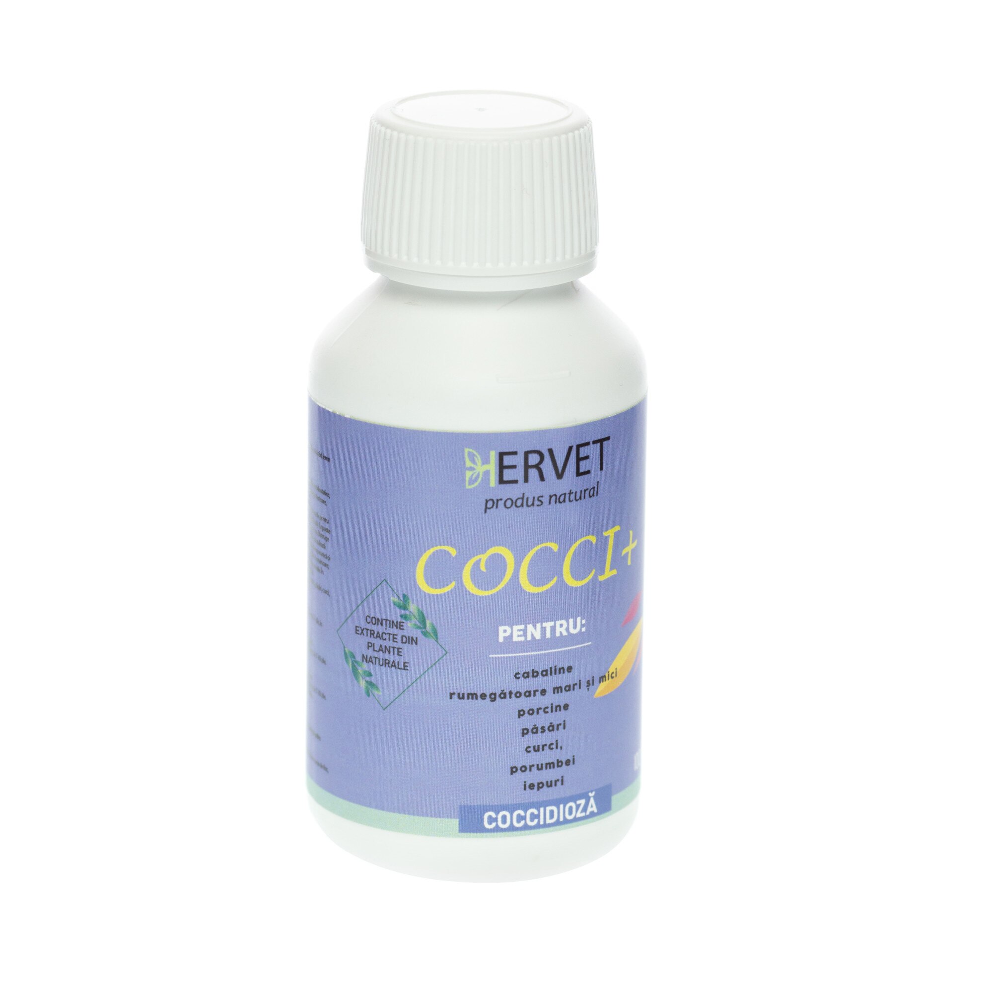 Coccidiostatic, antiprotozoar, antiseptic, Hervet, Cocci+, 100 ml - eMAG.ro