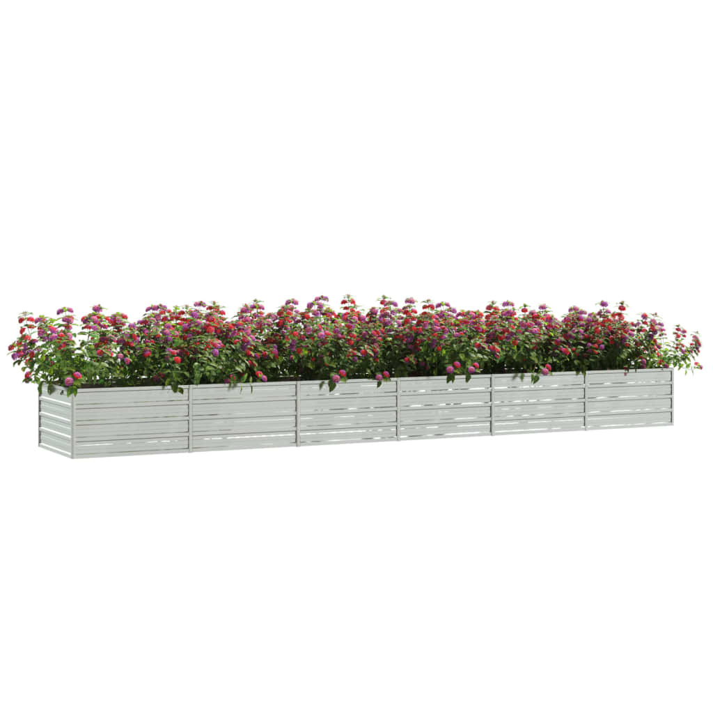 Jardiniera/strat inaltat pentru gradina vidaXL, Otel, 480 x 80 x 45 cm ...