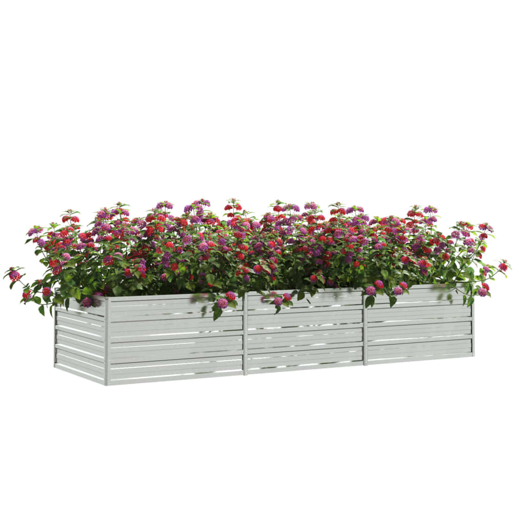 Jardiniera/strat inaltat pentru gradina vidaXL, Otel, 240 x 80 x 45 cm ...