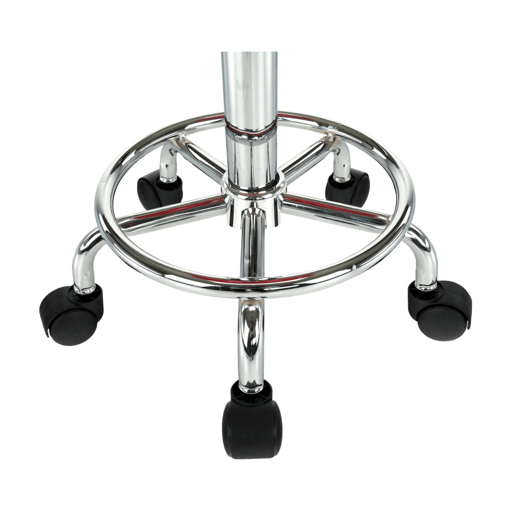 Taburet rosu, pe roti, inaltime reglabila, cabinet, living, birou ...