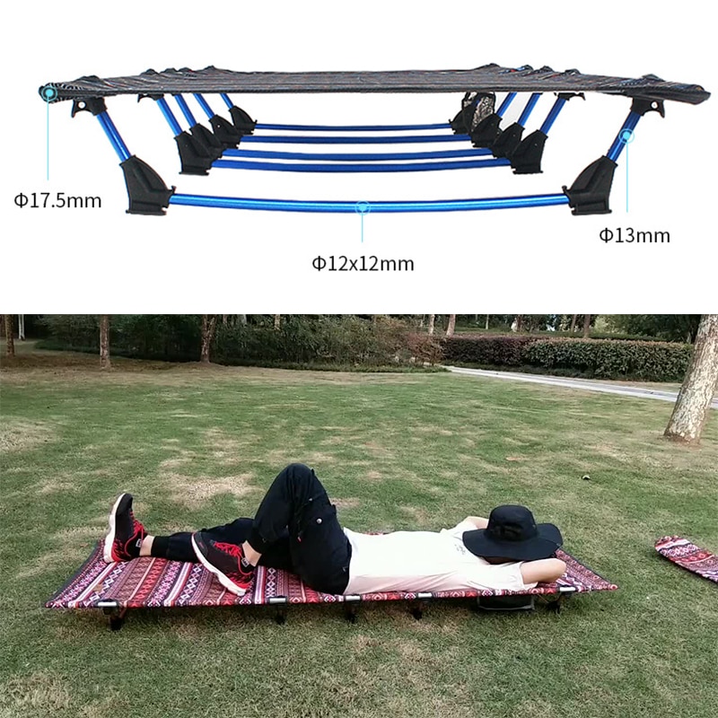 Pat camping pliabil, 180x61x14cm, albastru - eMAG.ro