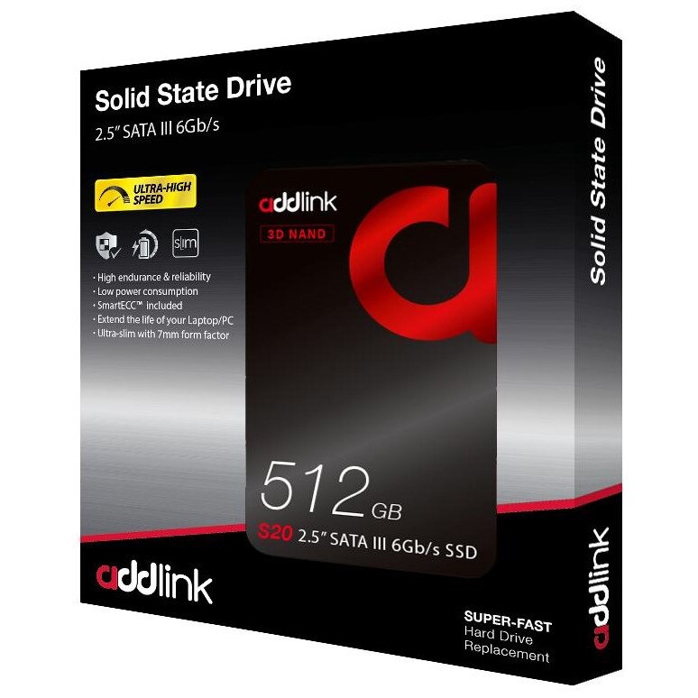 Solid State Drive (SSD) addlink S20, 512GB - eMAG.bg