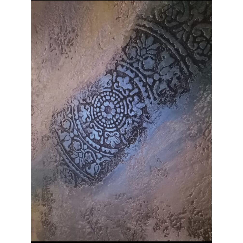 Sablon Mandala Full, 75x75cm, reutilizabil, plastic - eMAG.ro