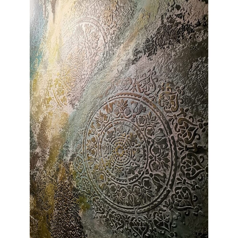 Sablon Mandala Full, 75x75cm, reutilizabil, plastic - eMAG.ro