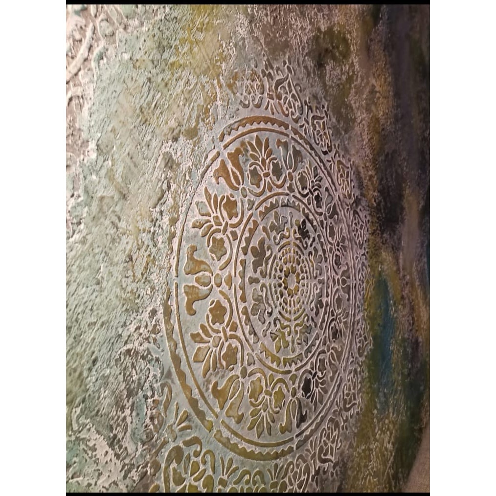 Sablon Mandala Full, 75x75cm, reutilizabil, plastic - eMAG.ro