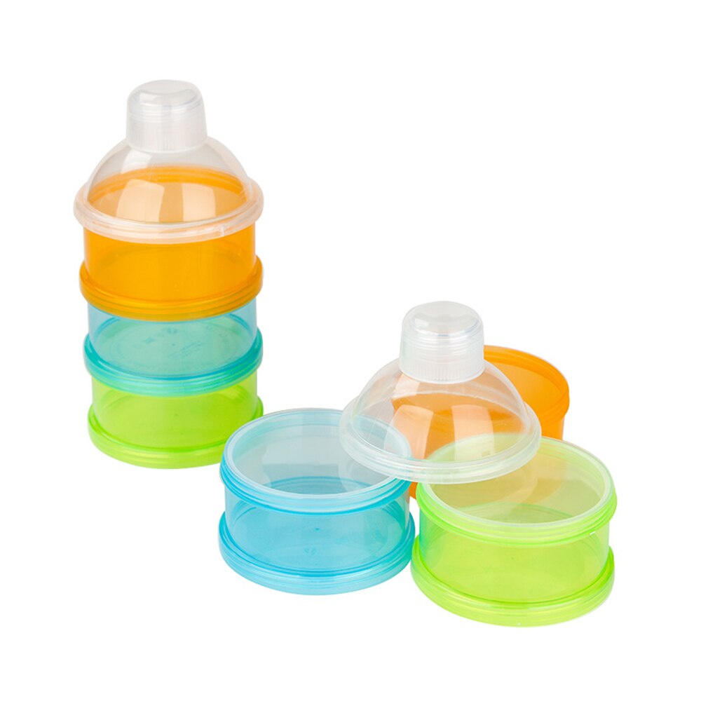 Recipient stocare lapte praf Bebumi, model F, Multicolor, 3 nivele - eMAG.ro