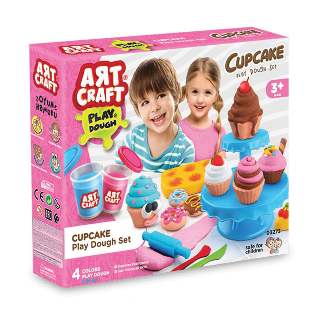 Set Creativ, Plastilina Art Craft, Model Briose, Include 4 Cutii cu ...