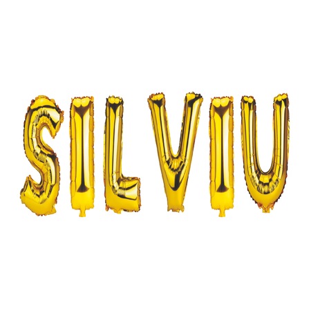 Комплект балони Name Silviu, злато, 40 см - eMAG.bg