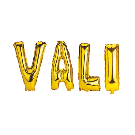 Комплект балон Vali Name, златен, 40 см - eMAG.bg