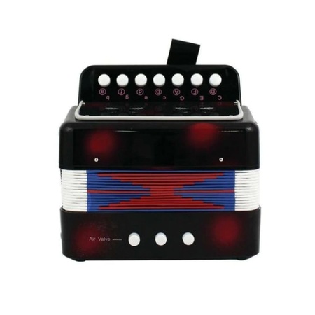 Acordeon pentru copii cu 14 tonuri, 7 clape si 3 basi, Curele de ...