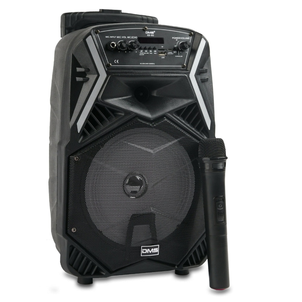 Boxa portabila, DMS, 400 W, Bluetooth/Jack 3.5 mm, Microfon, Negru ...