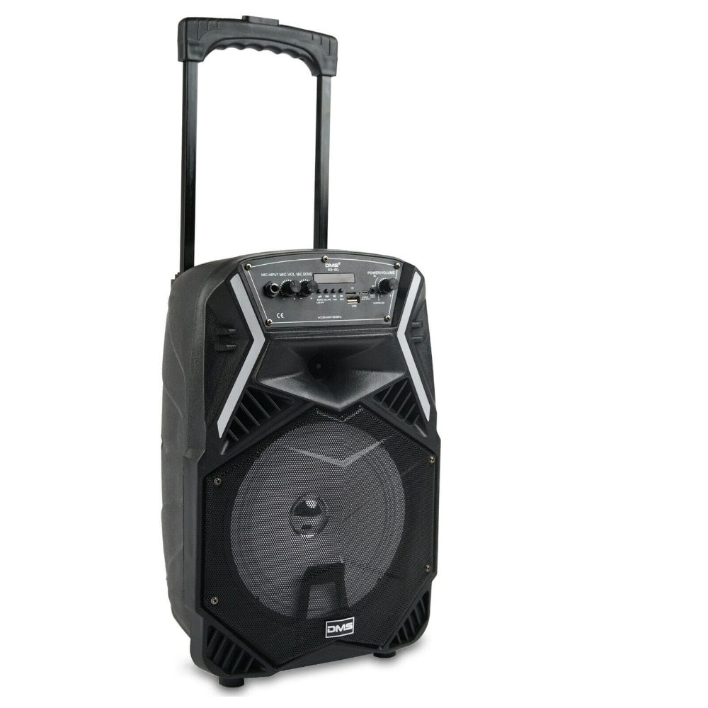 Boxa portabila, DMS, 400 W, Bluetooth/Jack 3.5 mm, Microfon, Negru ...