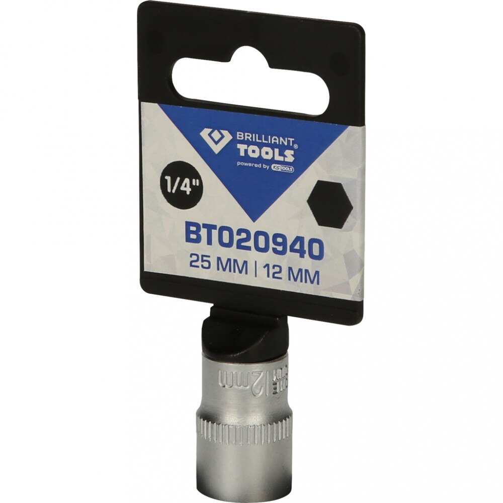 Tubulara Hexagonala 1/4" Brilliant Tools, 12mm - eMAG.ro