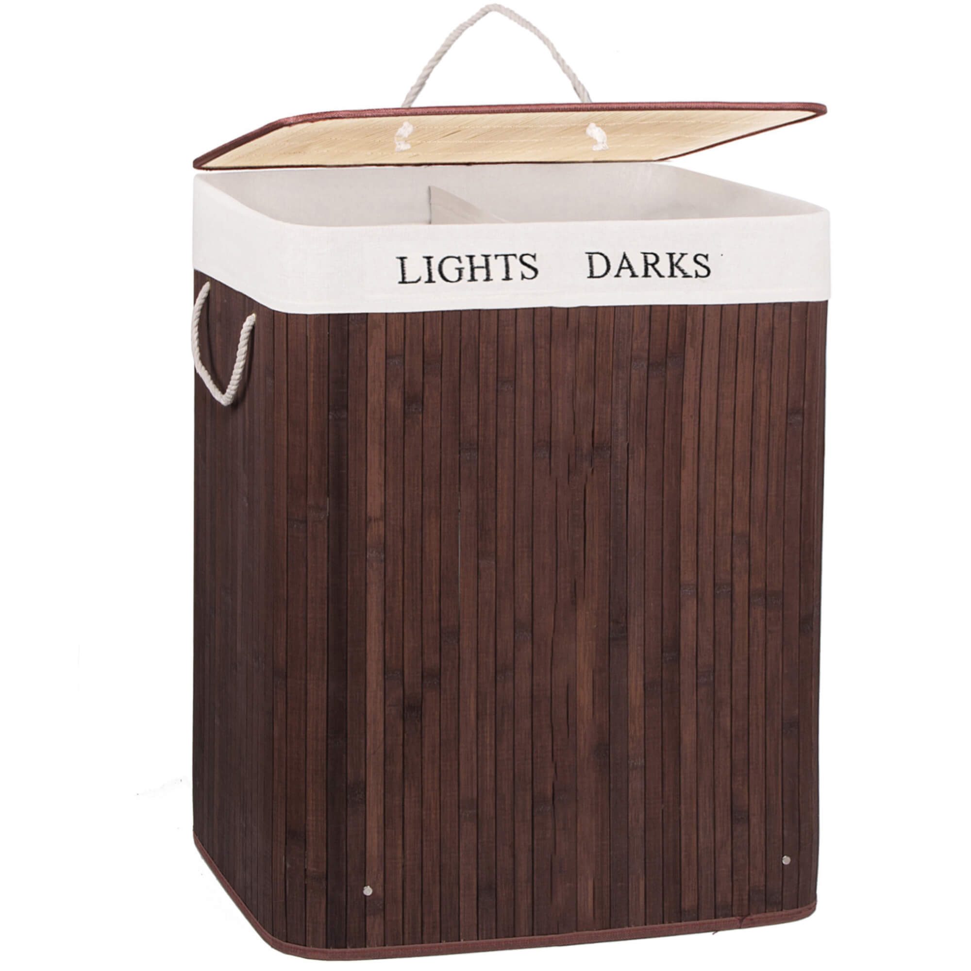 Cos de rufe Springos, bambus, 100 L, maro - eMAG.ro