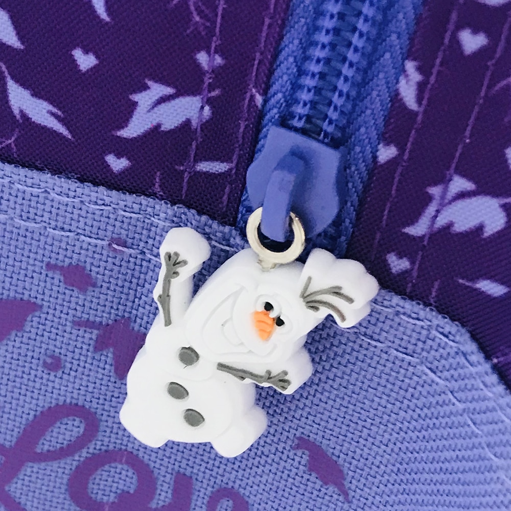 Troler 3D Frozen cu 1 compartiment mare cu fermoar, 1 buzunar lateral ...