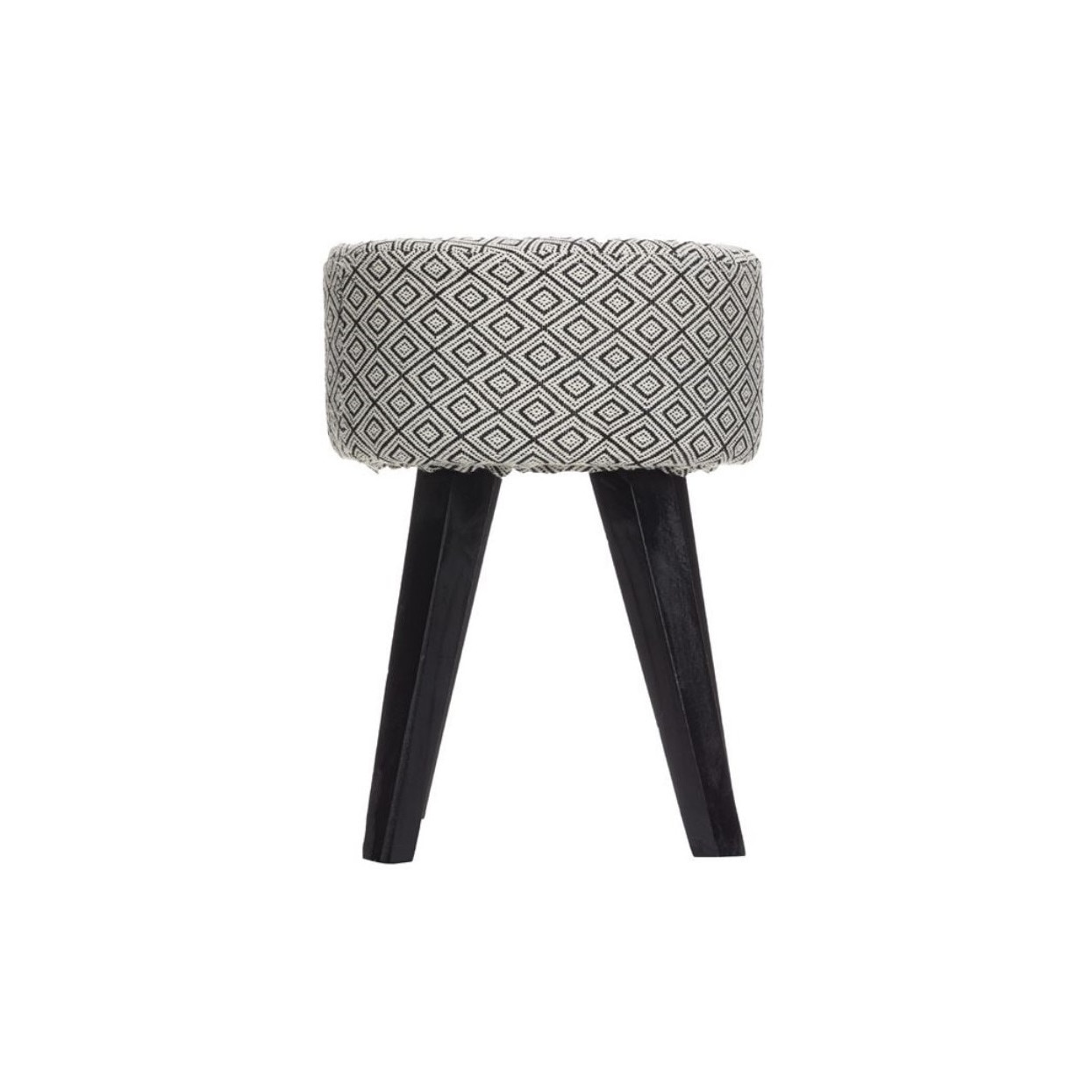 Taburet decorativ oriental, forme de romb, Negru/Alb, 31 x 41 cm - eMAG.ro