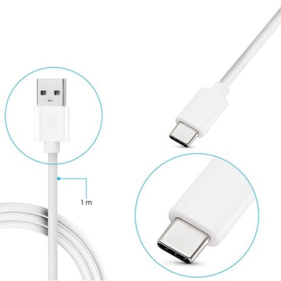 Кабел за данни FOXMAG24, USB Type-C, 5A, 1m, бял - eMAG.bg