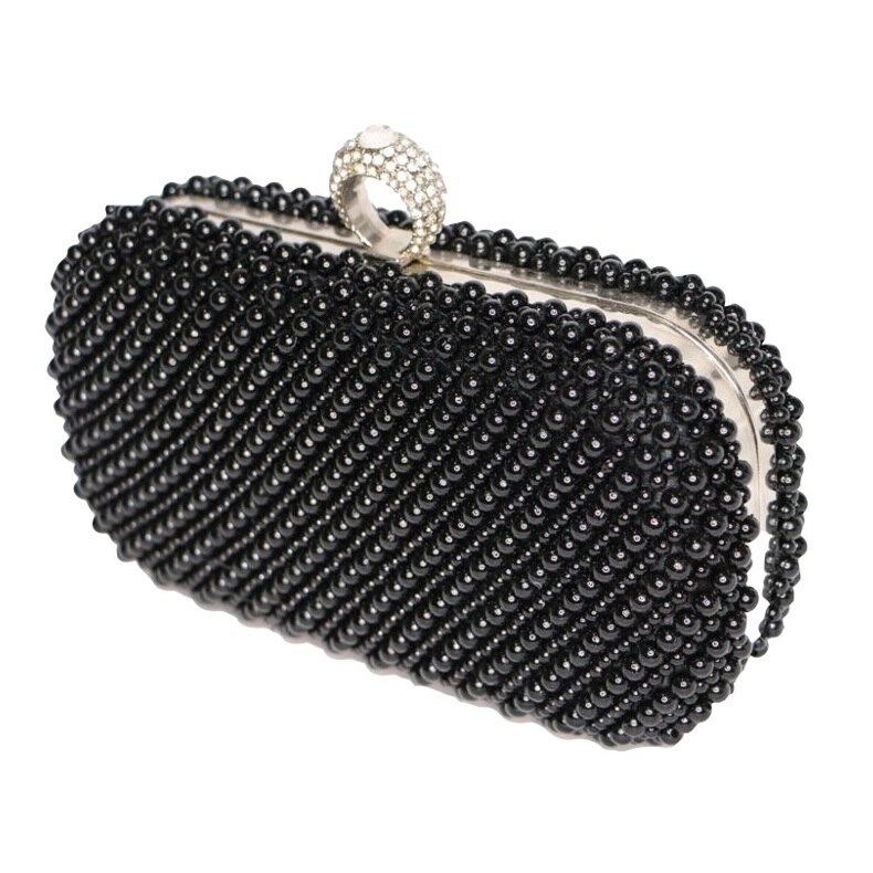 Geanta dama, Anastasia, Clutch, Perle negre, 19,5 x 11,5 x 4,5 cm - eMAG.ro