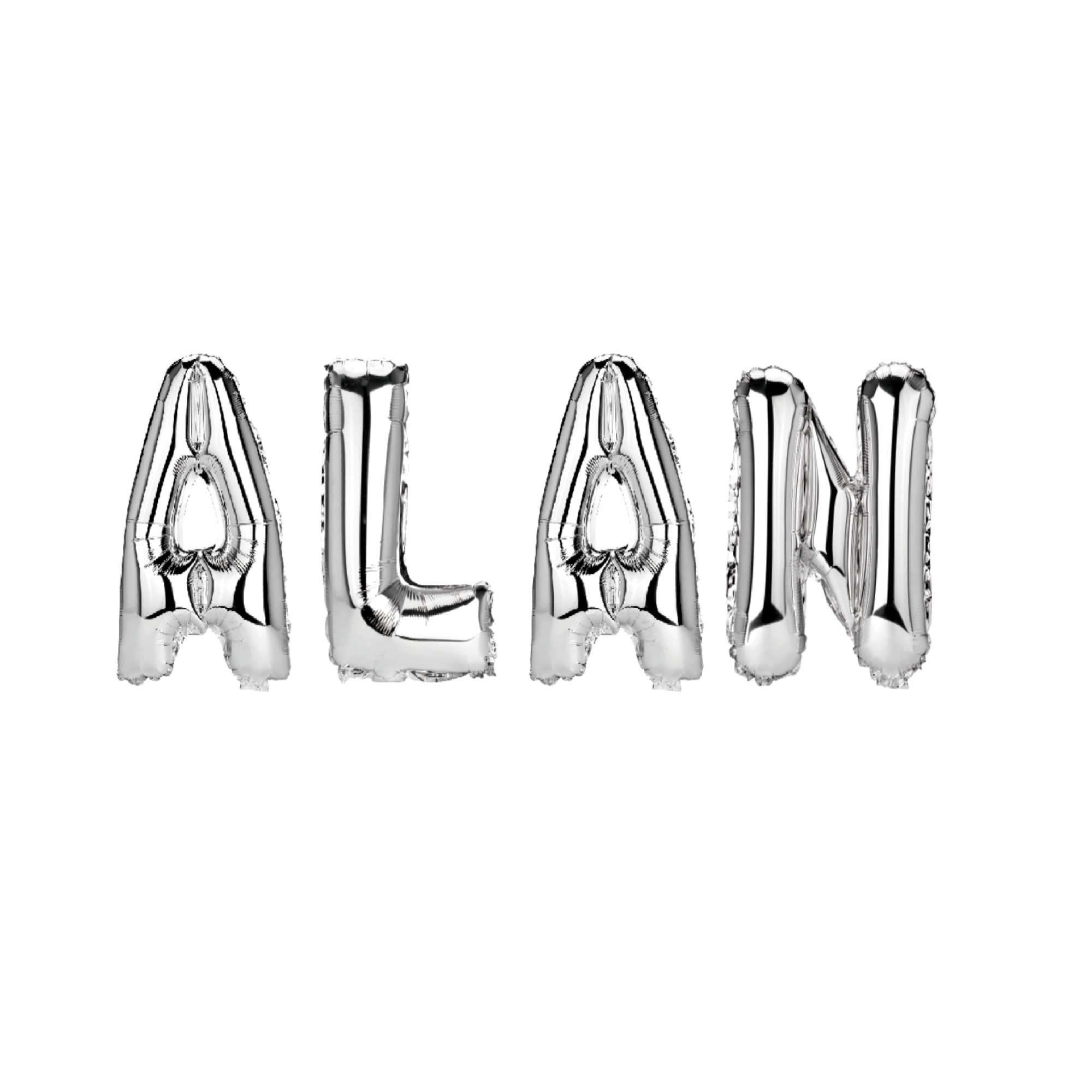 Alan Name Balloon Set, ezüst, 40cm - eMAG.hu
