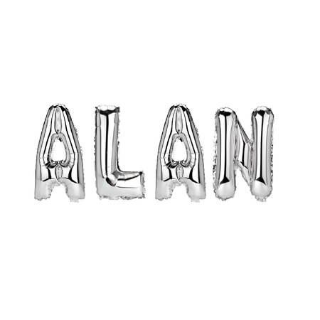 Alan Name Balloon Set, ezüst, 40cm - eMAG.hu