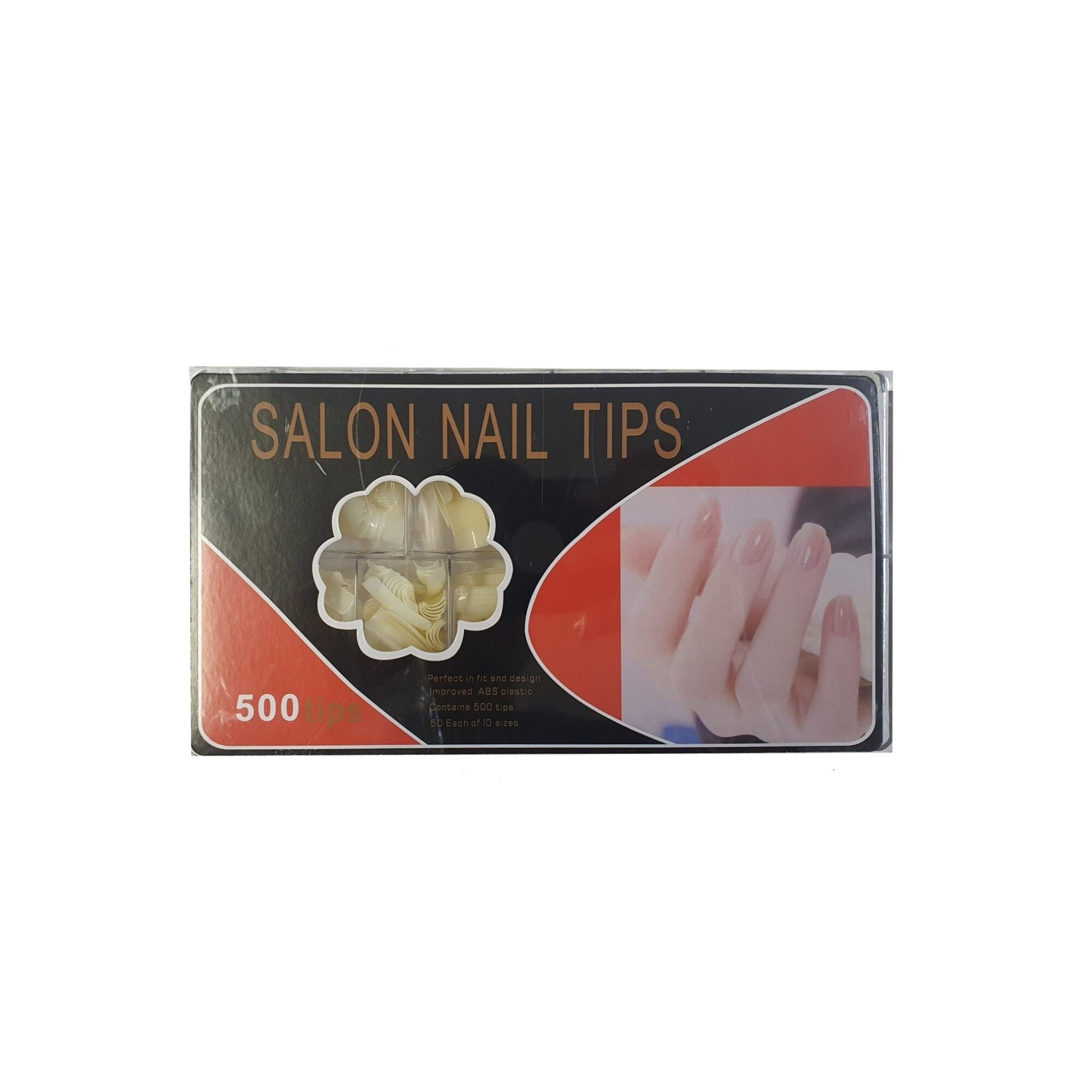 Set 500 buc tipsuri, culoare naturala, pentru manichiura unghii false ...