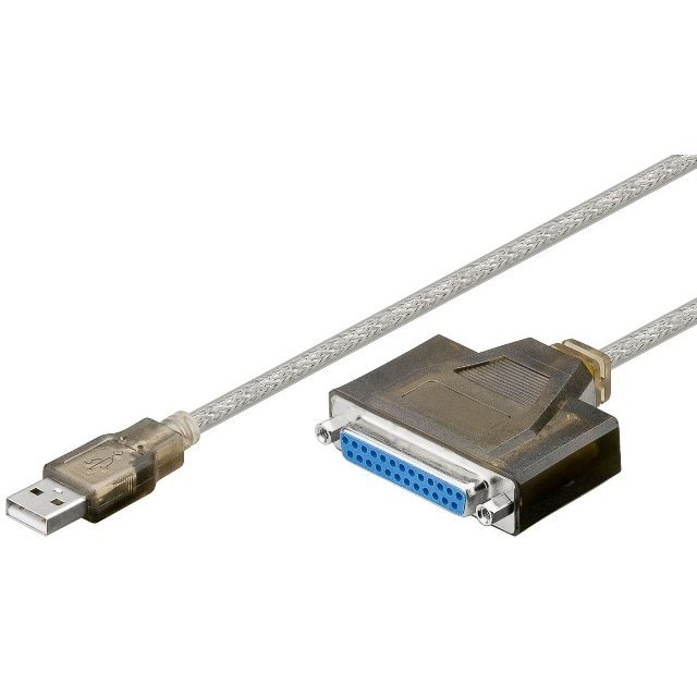Cablu USB 2.0 A tata la mufa imprimanta DB25 pini mama, 1.5m, Goobay ...