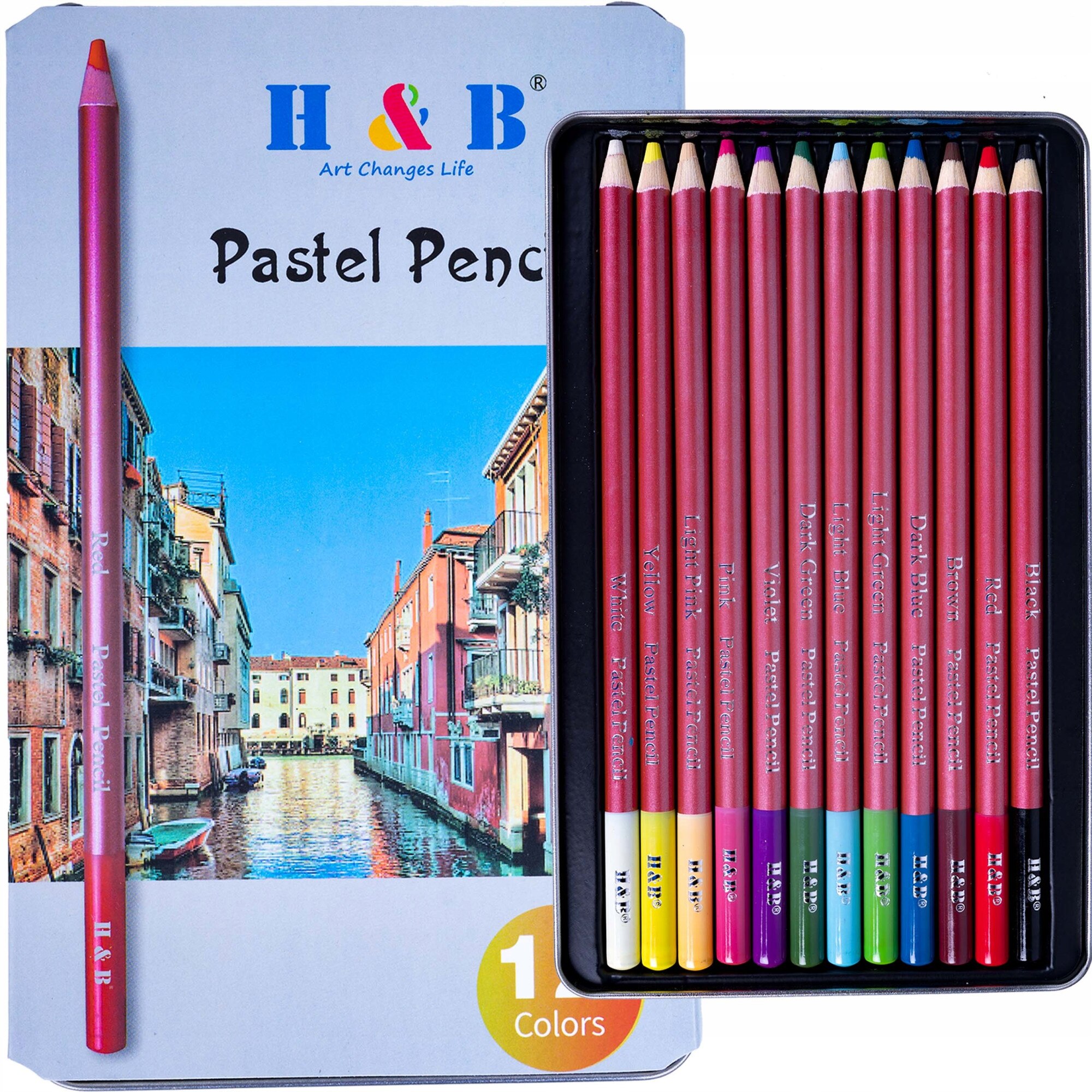 Set creioane colorate, Multicolor, 12 buc - eMAG.ro