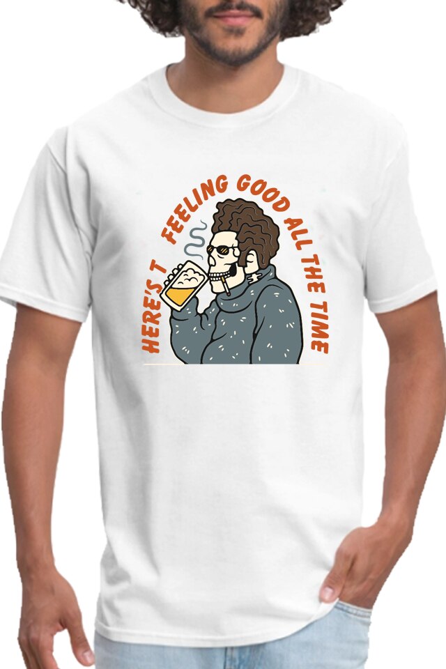 Egyedi férfi póló "Kramer Feeling Good", fehér, XL - eMAG.hu