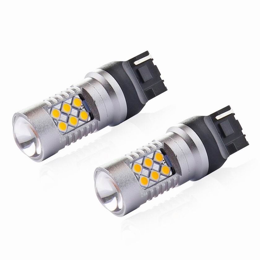 Set becuri auto, cu LED, Amio, 24SMD, compatibil T20, 7440, 12V / 24V ...