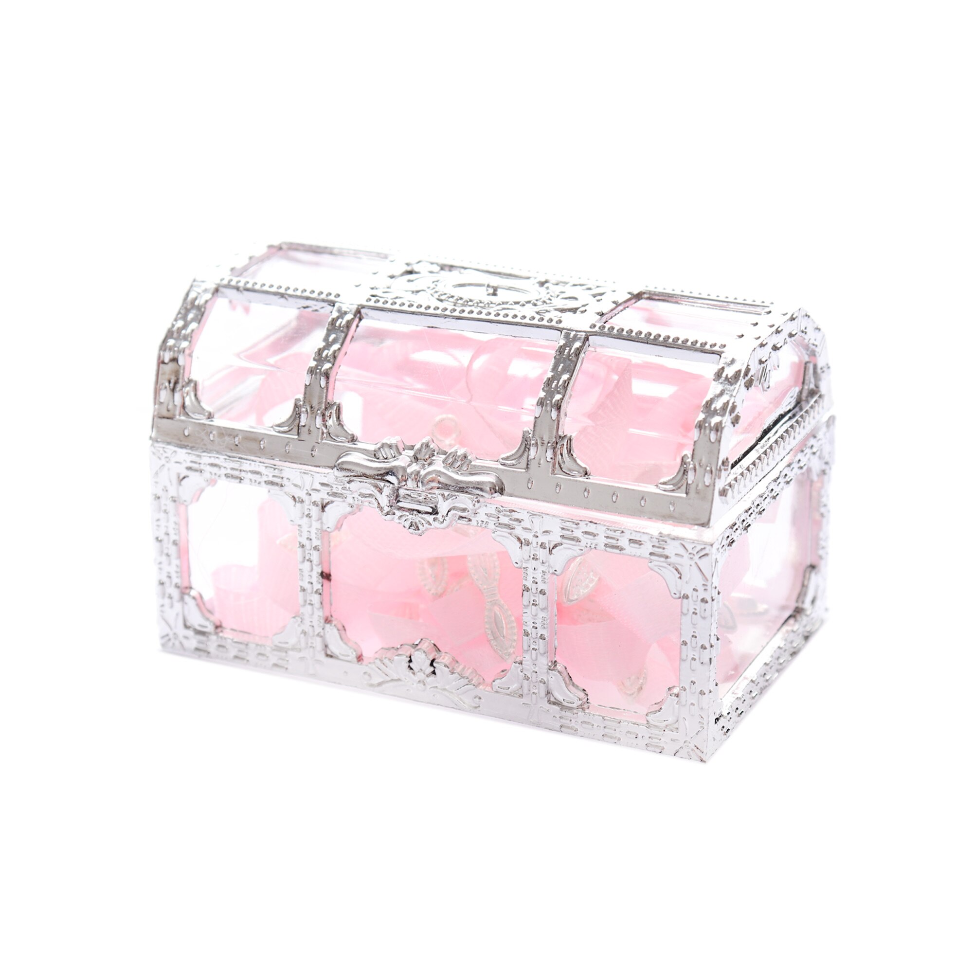 Set 10 marturii, cruciulite biserica din metal cu bolduri si cufar ...