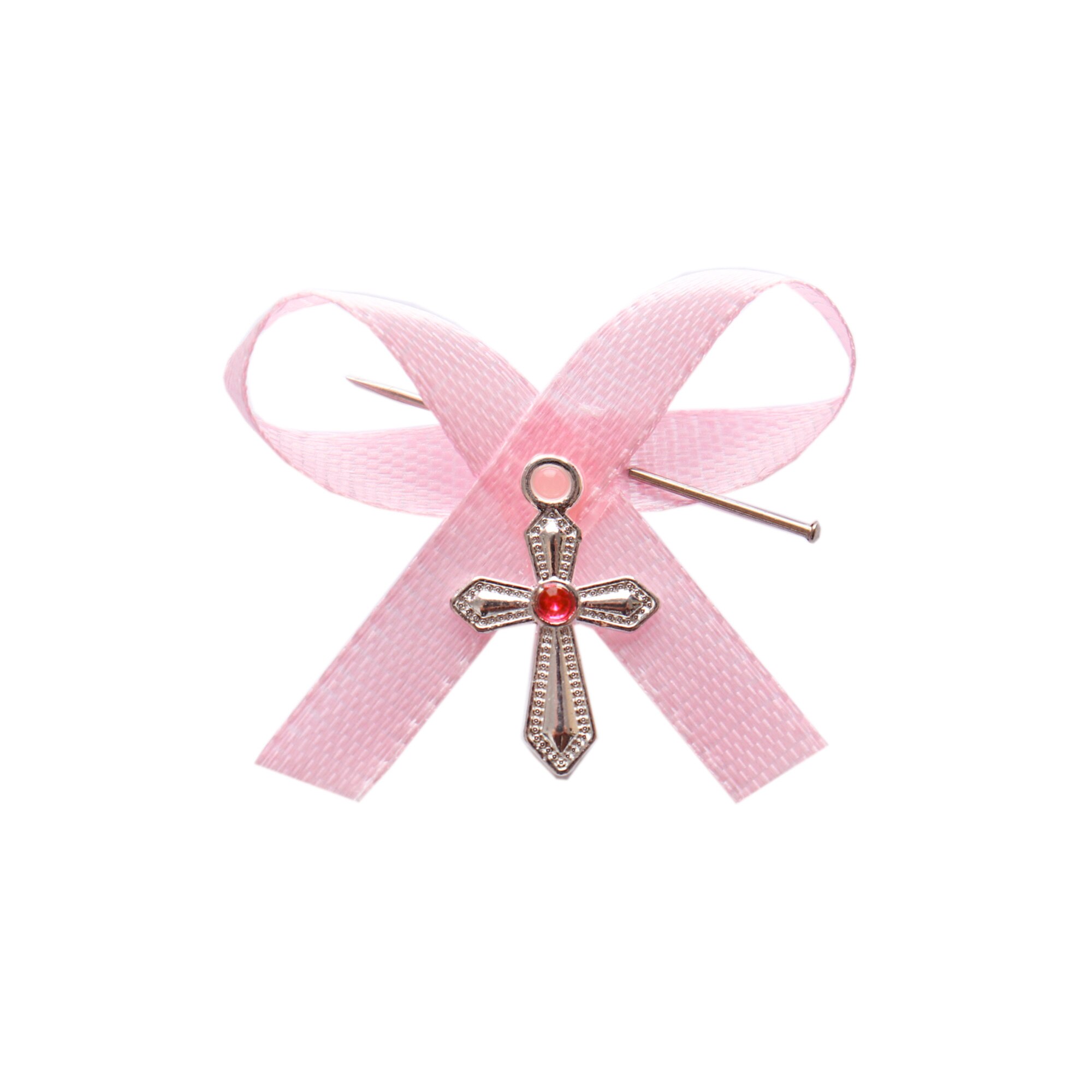 Set 10 marturii, cruciulite biserica din metal cu bolduri si cufar ...