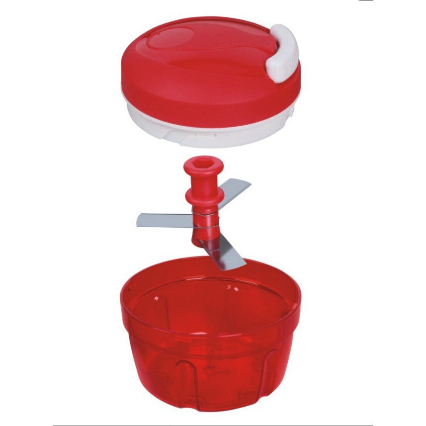 Tocator bucatarie manual, Plastic, 11x11x9 cm, Rosu - eMAG.ro