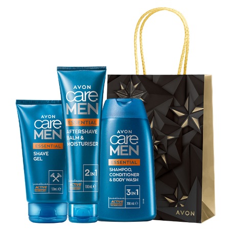 Set cosmetice pentru barbierit Avon Care Men, Sampon 3 in 1 200 ml/Gel ...