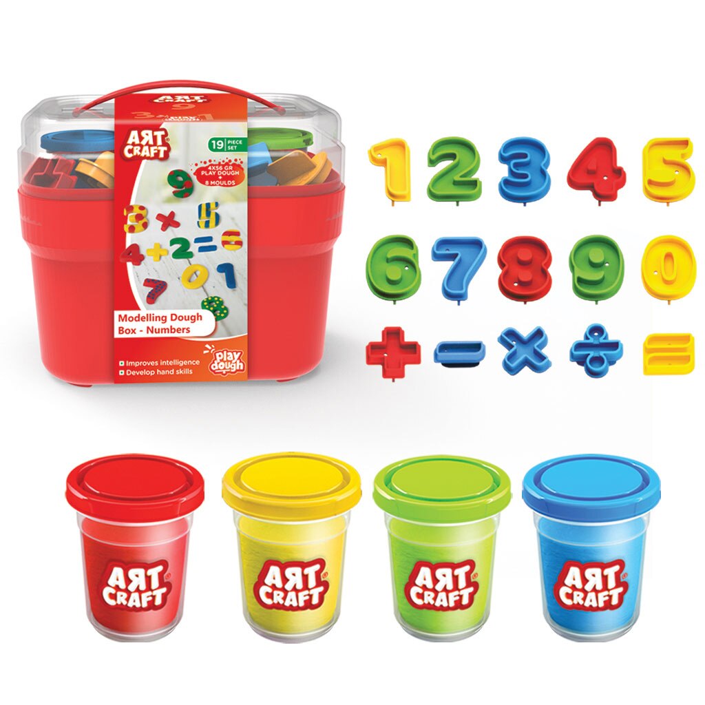 Set Creativ, Plastilina Art Craft, Model Numere, Include 4 Cutii cu ...